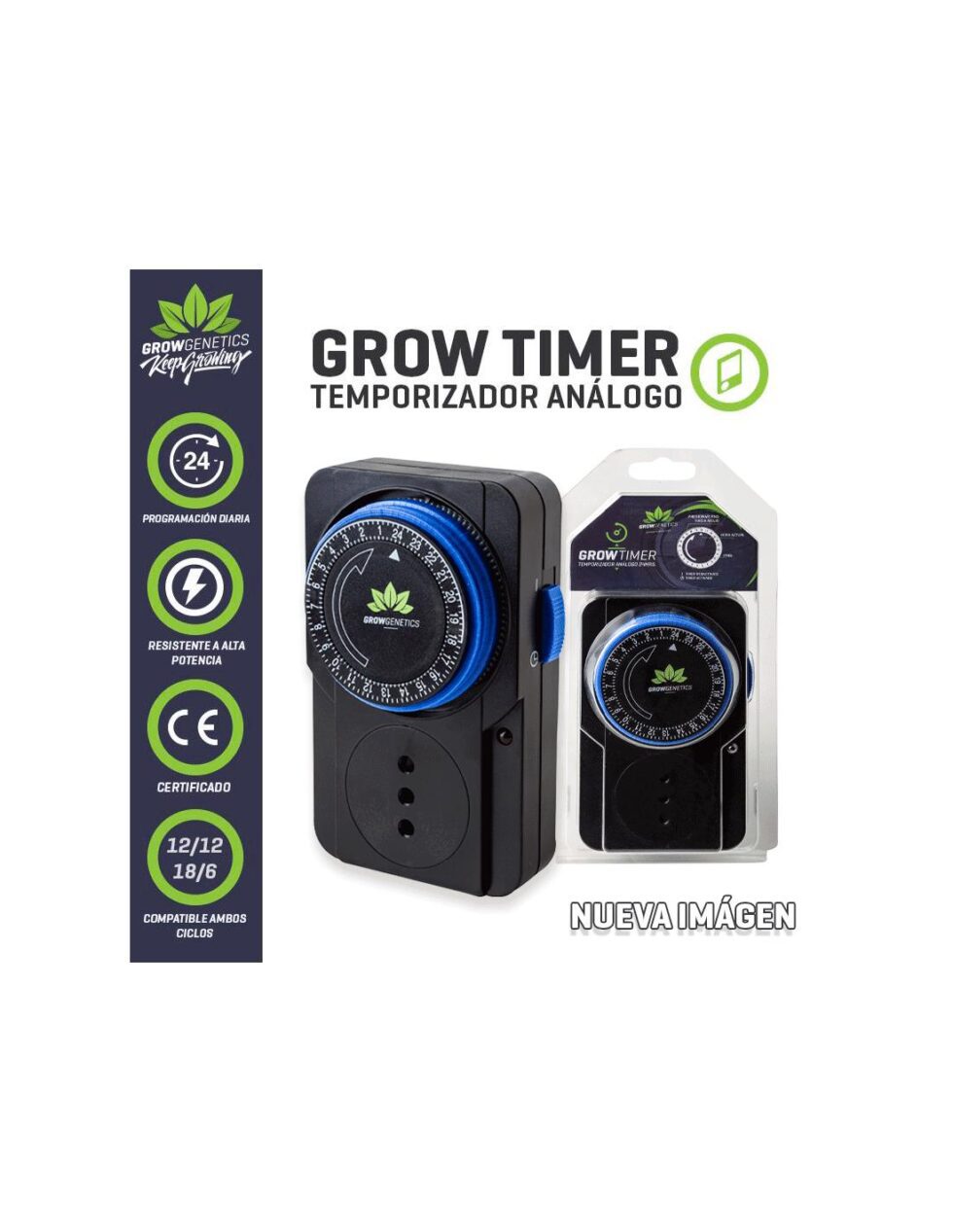 Timer Analogo - Grow Genetics - Natural Design